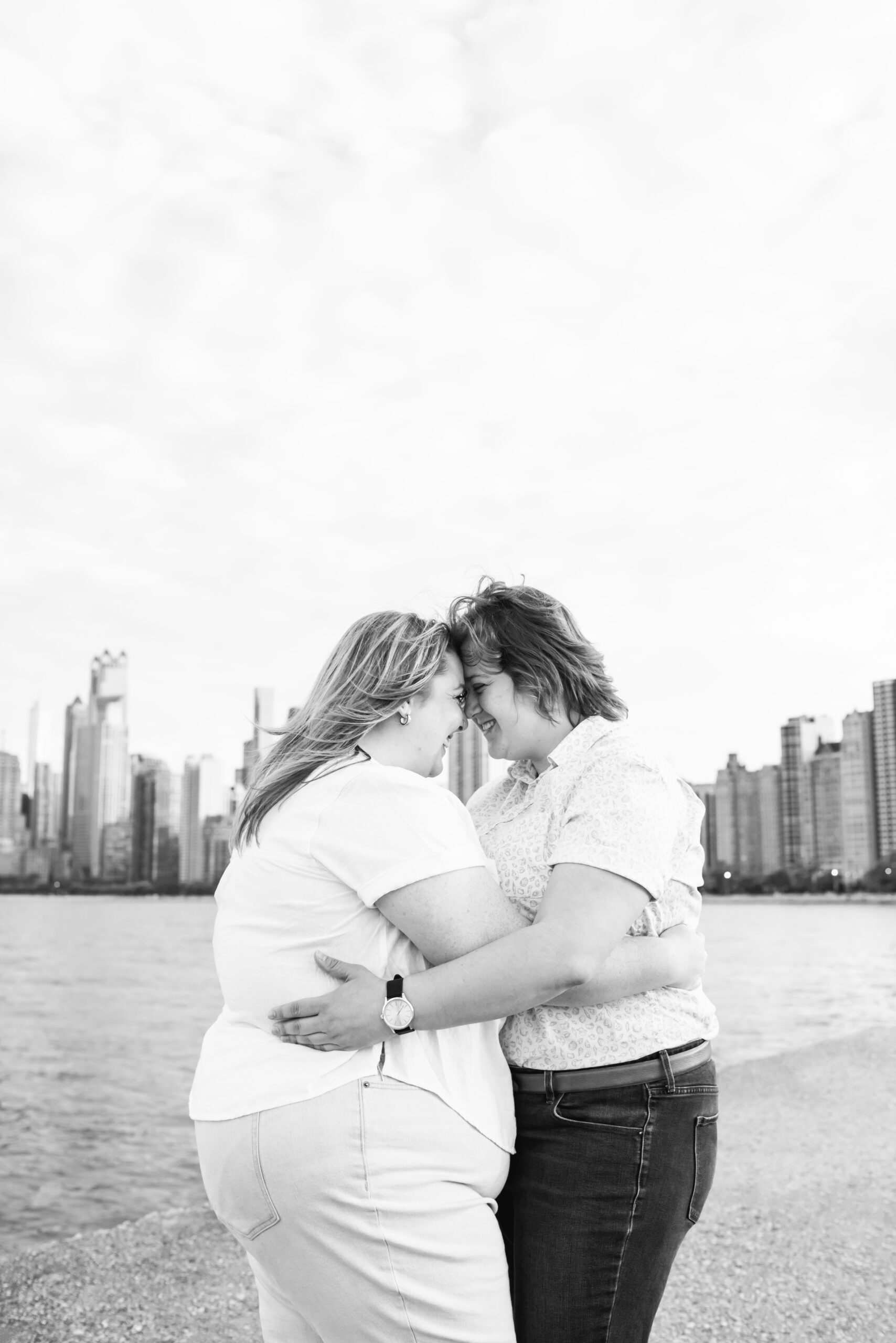 A Chicago North Avenue Pier Queer Engagement with Rescue Dog | Chicago ...
